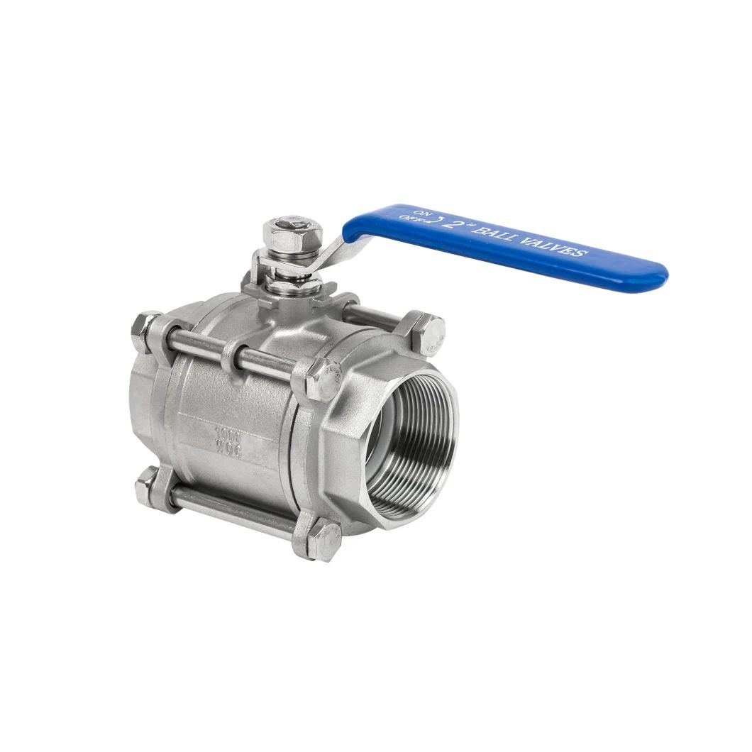 3PC Stainless Steel Threaded Ball Valve_Ball valve_Valves_Qingdao Fluido Industrial Co.,Ltd